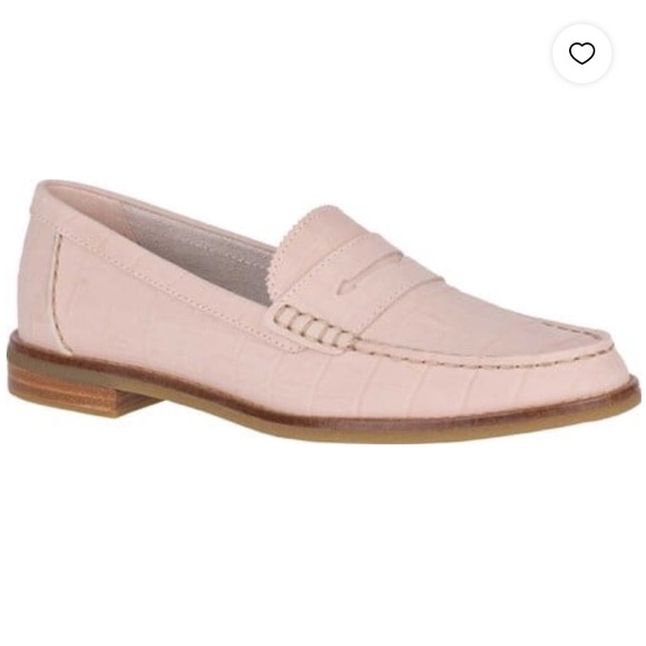 Sperry | Shoes | Sperry Seaport Croc Embossed Penny Loafers Womens Size ...